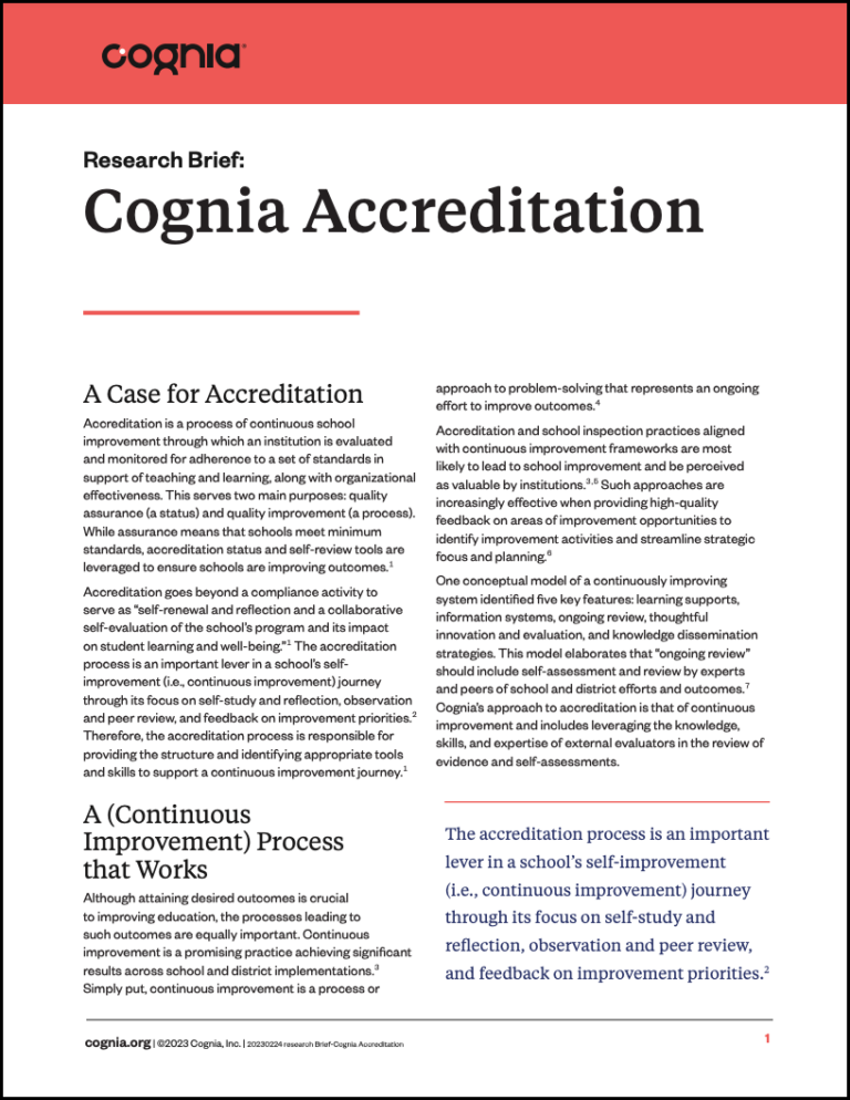 Accreditation: A Process That Works - Cognia - The Source
